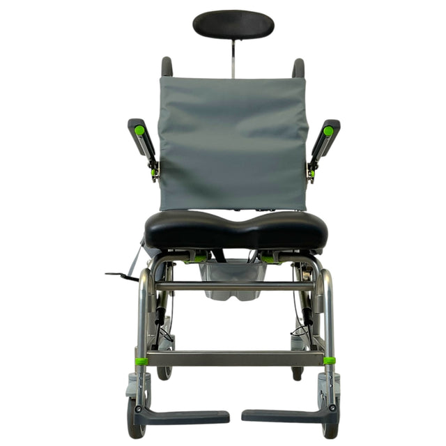 Raz Designs RAZ-AT Shower Chair with Commode | Attendant Tilt | 18" x ...