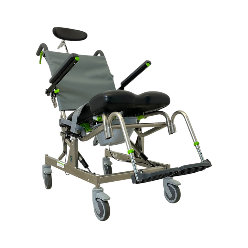 Raz Designs RAZ-AT Shower Chair with Commode | Attendant Tilt | 18" x ...