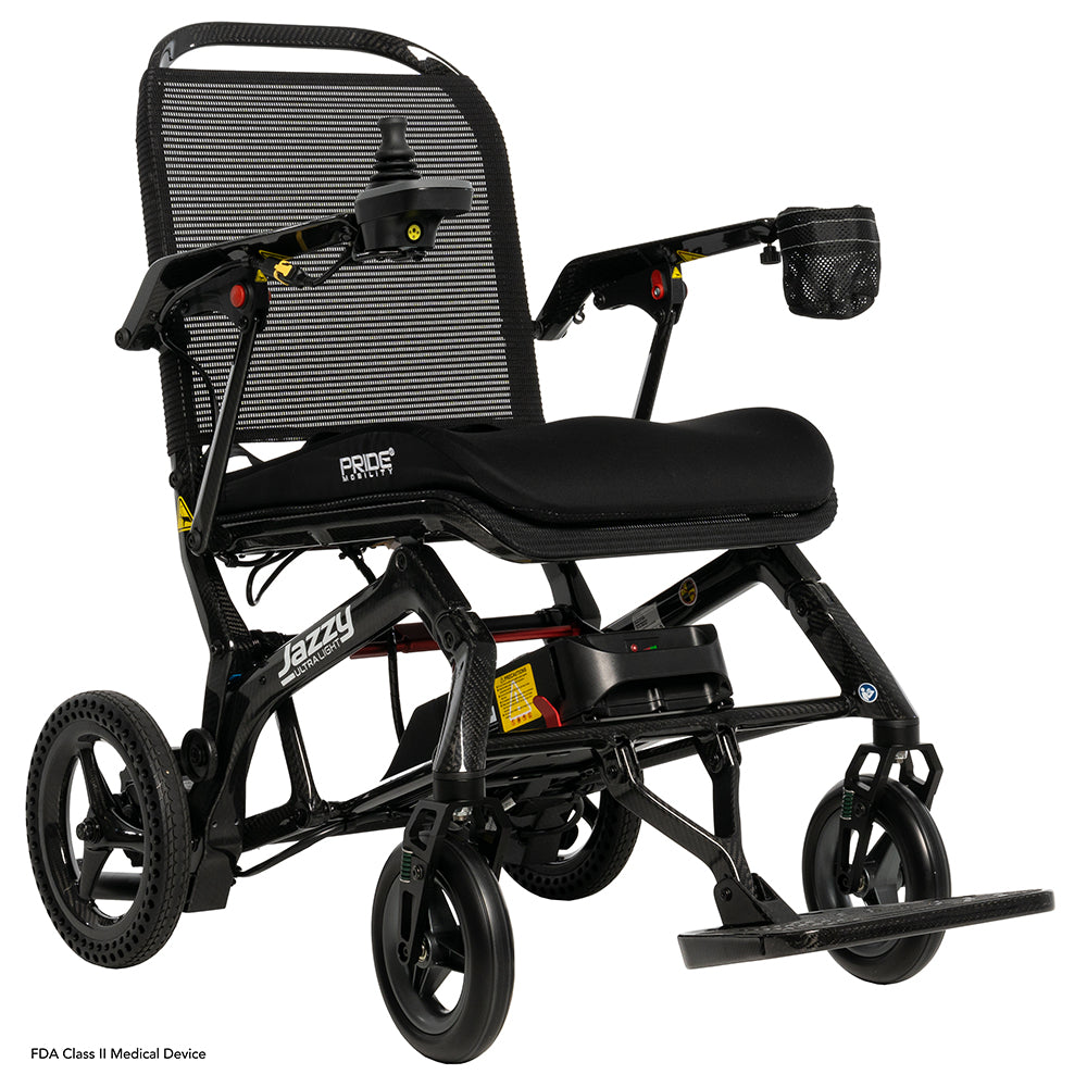 New Pride Mobility Jazzy Ultra Light Portable Power Chair | 18 x 18 ...