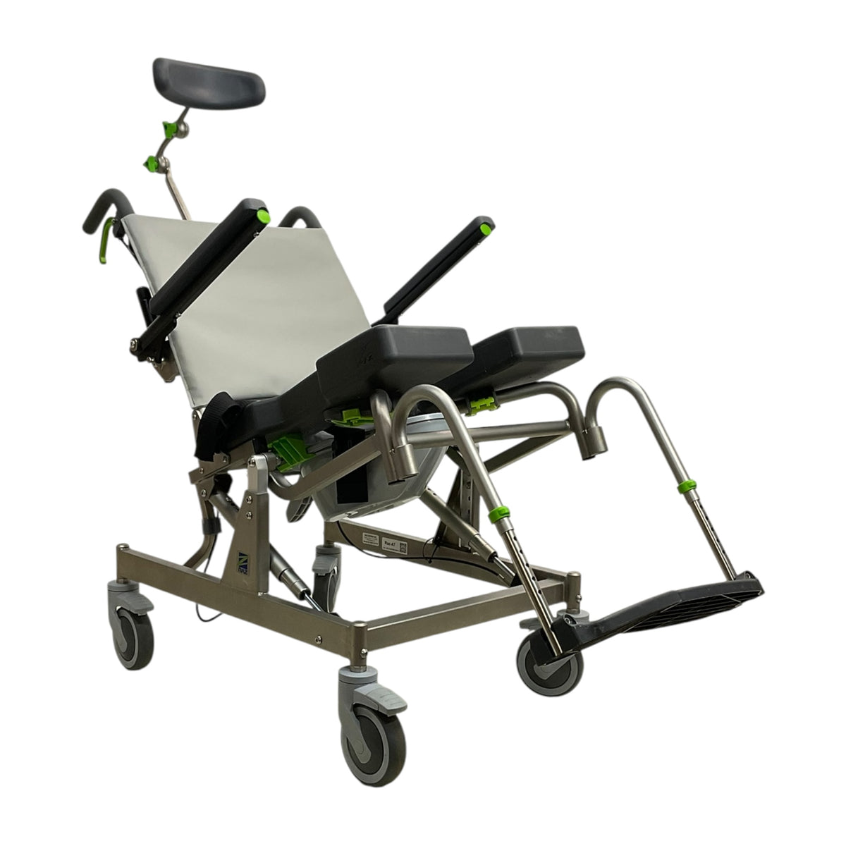 Raz Designs RAZ-AT Roll-In Shower Chair | Attendant Tilt Capabilities ...