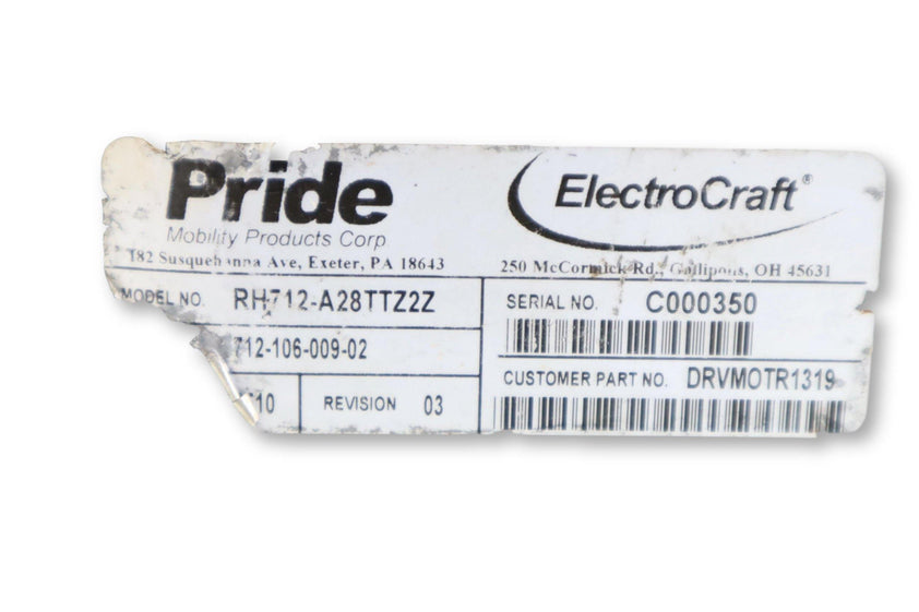 ElectroCraft Motors For Quantum 6000Z Series, 6400Z Power Chairs by ...